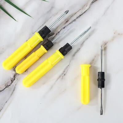 Dual-use Yellow Screwdriver, Magnetic Household Repair Screw