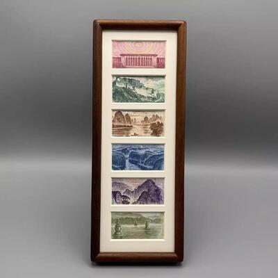 High-end Six-Slot Photo Frame in Black Walnut, Prosperity-Br