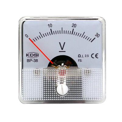 kdsi指针式电压表BP-38DC30V小型低电压表头直流电压测量0-30V