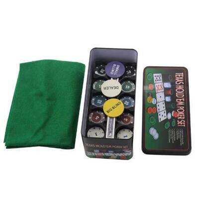 texas hold'em poker chip set 200 pcs layout card shuffle