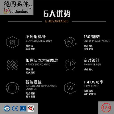 鸡蛋仔机具商台式电KNP蛋热鸡蛋仔器仔机模不粘锅小吃烘培设备用