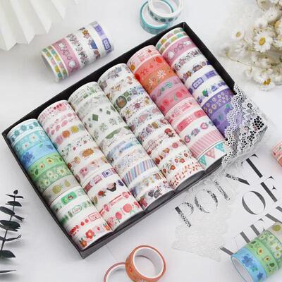 60-roll Washi Tape Set, Hand Account Tape, Ancient Style Cha