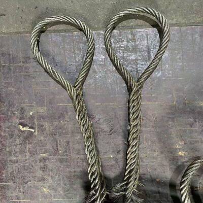 手工编头双扣钢丝绳重吊吊车吊起插索装具20编头0公分行车油丝绳