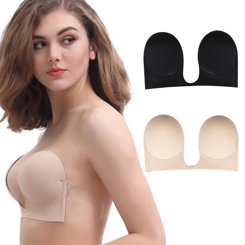 Invisible Push Up Bra Strapless Bras Dress Wedding Party Sti