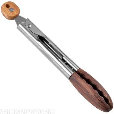 E8BD Multipurpose Wooden Tongs Cooking Tongs For Baking,