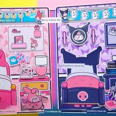 Toca World Quiet Book Toca Paper Dollhouse Melody Kurumi/Mer