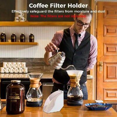 Coffee Filter Holder With Dustproof Cover Coffee Filter Box