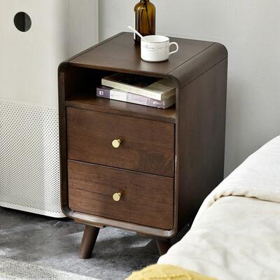 RF-1590明床优实代木头柜现简约床边柜卧柜室床边柜子收纳储物环