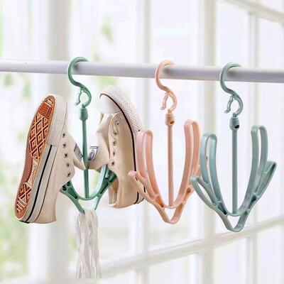 Wind-resistant shoe rack, dual-hook balcony multi-purpose ha