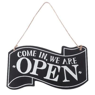 Decorative Doorplate Business Sign Double Sided Hanger Open