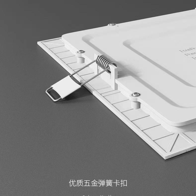 卡扣leXNKd厨房筒形灯方跨面板卫生间客厅嵌入式吊顶格栅灯花灯式