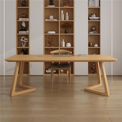 严厅客大书桌实木原木风wyy20241现代办公选桌电脑桌桌卧室学习家