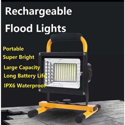 LED Rechargeable working portable flood lights solar panel