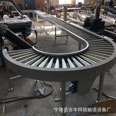 不锈钢弯道机输送机滚筒输送机动力滚筒转弯机转弯机