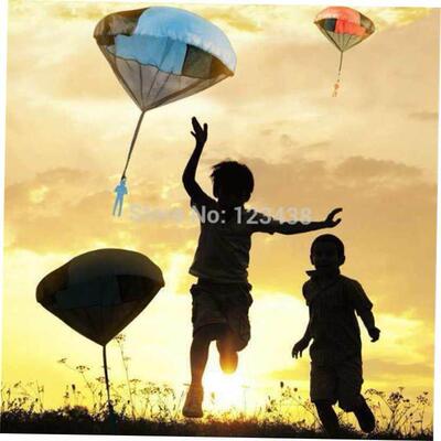 Kids Children Parachute Throw and Drop Toys for Boys Set , O