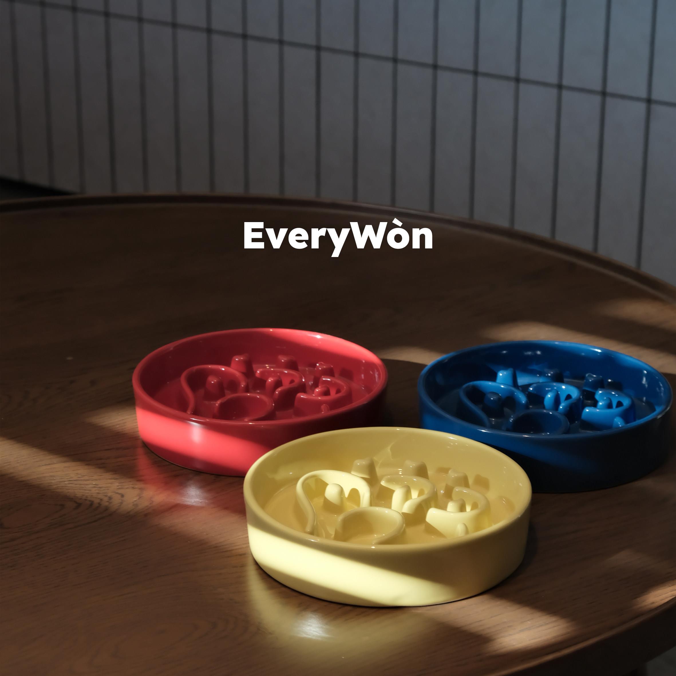 EveryWòn|猫狗宠物慢食碗防噎缓食宠物陶瓷碗猫碗狗碗
