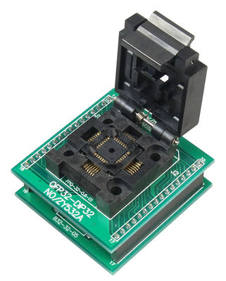 ZY532A 烧录座 烧录座 编程座 周立功SMARTPRO专用适配器 QFP32