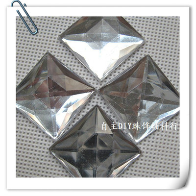 18mm 14mm正方形尖面多角平底无孔钻压克力钻服装diy饰品COS辅料