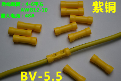 紫铜连接管冷压端子BV5.5