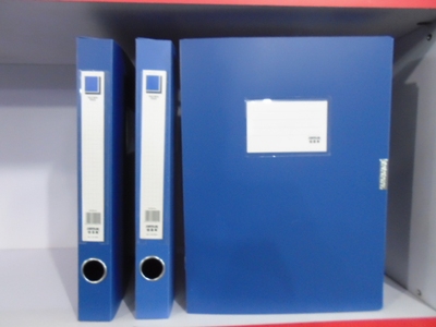 批发佳易来AC-818A档案盒80S A4文件盒资料盒3.5cm粘扣档案盒