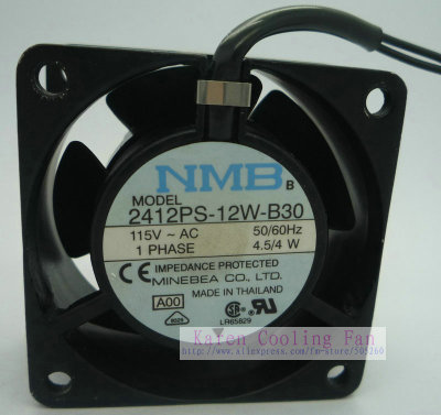 原装 NMB AC115V 6030 2412PS-12W-B30 6CM 交流 散热风扇