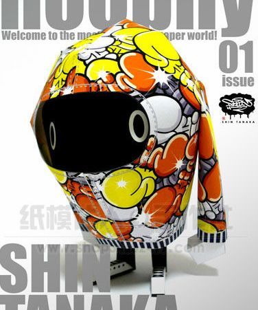 满38包邮 3D纸模型 手工拼装diy涂鸦公仔 01_SHIN TANAKA(高光纸)