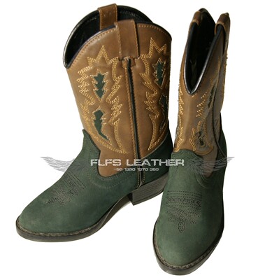 Smoky Mountain 1044 Cheyenne Kid's Boot 磨砂牛皮童靴牛仔靴11