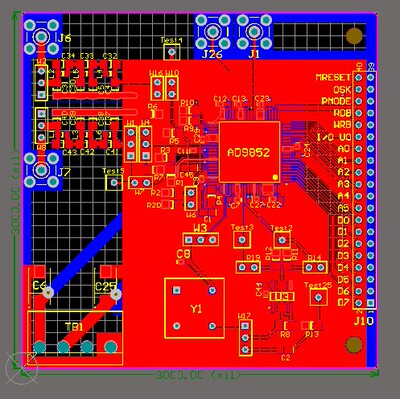 AD9852模块 DDS模块pcb AD9852原理图pcb DDS AD9852模块电路pcb