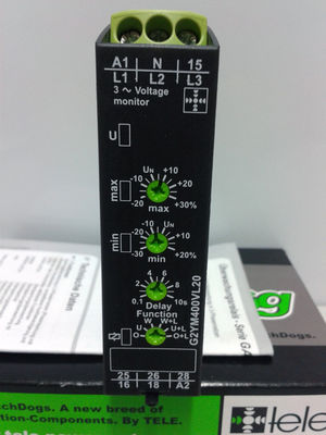 G2YM400VL20+TR2 TELE 3相电压监测 多功能 可调延迟继电器 正品