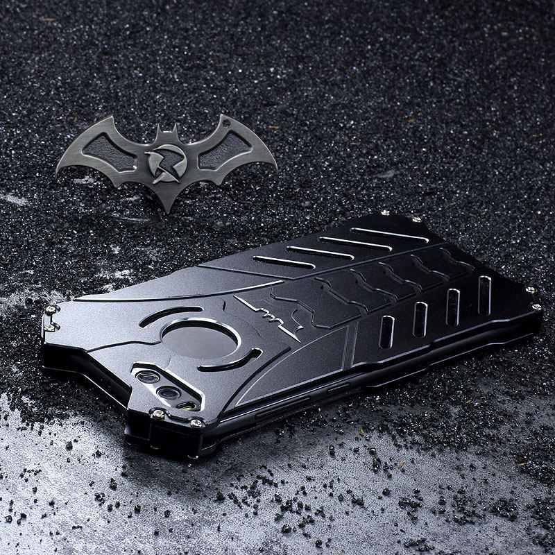 R-Just Batman Shockproof Aluminum Shell Metal Case with Custom Bataran ...