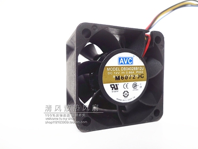 AVC DB04028B12U 4CM 4028 12V 0.66A 4线服务器大风量散热风扇