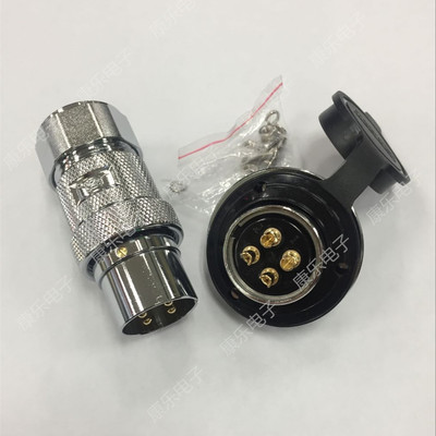 重强连接器 航空插座30MFG(2 3 4 5 6 7 8)芯1/2金属软管 反装