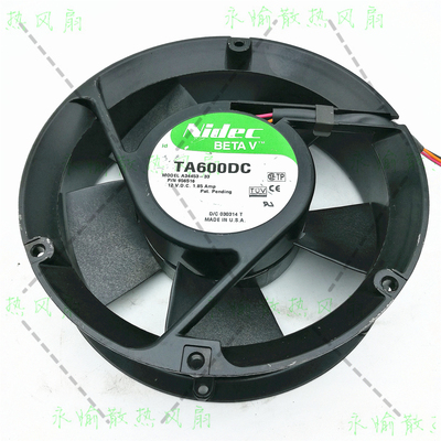 原装Nidec 17251 A34453-33 12V 1.85A 服务器 机箱 铝框散热风扇