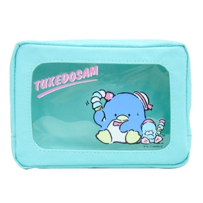 日本Sanrio正品Tuxedo Sam企鵝 手拿包化妝包收納包女包