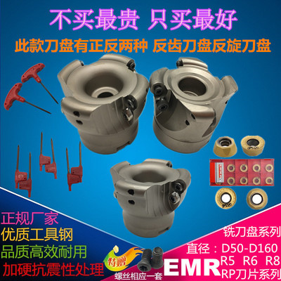 圆鼻铣刀盘EMRW6R平面铣刀盘数控刀盘 TRS6R铣刀盘 反齿 反旋刀盘