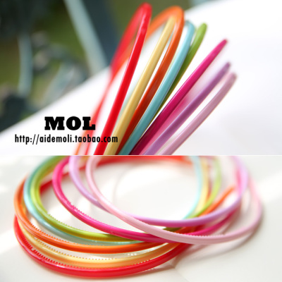 韩国进口马卡龙色发箍基础款头箍