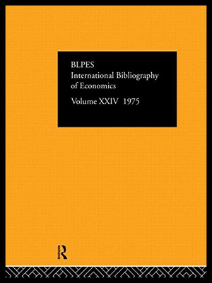 【预售】Ibss: Economics: 1975 Volume 24