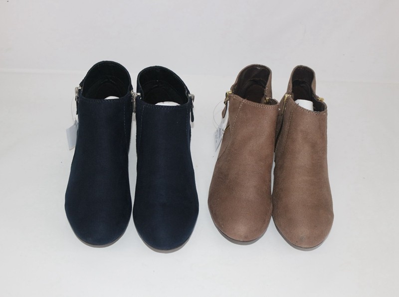 补货*超低价新款大码女靴外贸原单简约风圆头平底短靴踝靴424344_虎窝淘