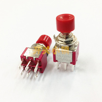 SH(Salecome)台湾兴瀚钮子开关 T80-P系列T8702 复位按钮子 6脚