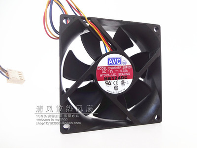 AVC 8025 12V 0.35A 8厘米 4线温控 CPU 机箱风扇DS08025R12UP30
