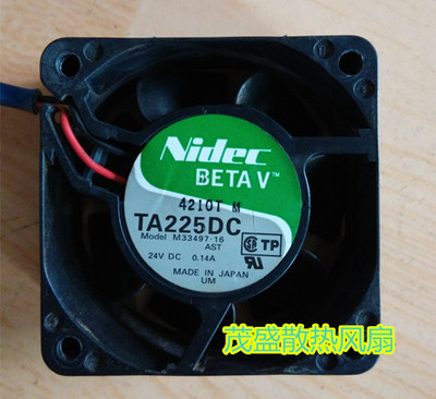 NIDEC TA225DC M33497-16 6025 24V 0.14A 双滚珠变频器风扇