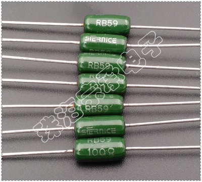 进口捷克 100R 3W VISHAY RB59 100欧 线绕电阻 Sfernice 100Ω