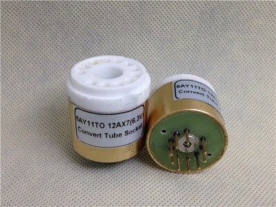 特制 镀金管座 6AY11(上面)转12AX7(6.3V)电子管转换座单个价