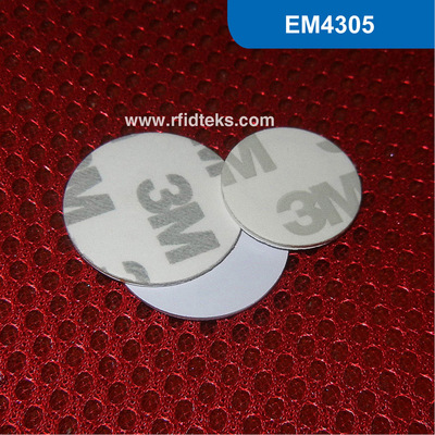 45MM RFID钱币卡 RFID标签 3M可读写电子圆形卡 EM4305芯片