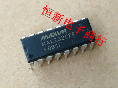 MAX232CPE MAX232EPE 直插 DIP16 RS-232接口IC 串口通信转换芯片