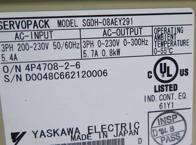 二手驱动器安川SGDH-08AEY291