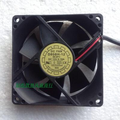悦伦12V 0.18A 8cm8025 UPS不间断静音电源风扇D80BH-12 2线3线