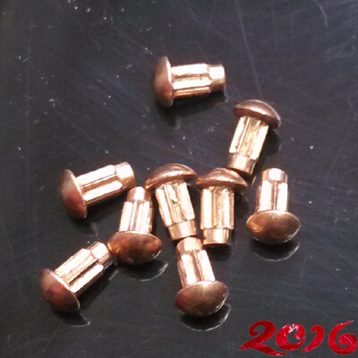 滚花紫铜铆钉GB827紫铜标牌铆钉紫铜铆钉￠2 2.5 3*L 200只价格