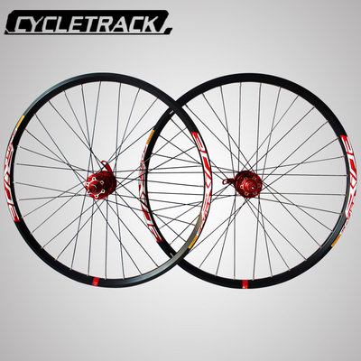 CYCLETRACK/骑迹26寸CK042E轮组90响前2后4培林花鼓轻量碟刹轮组