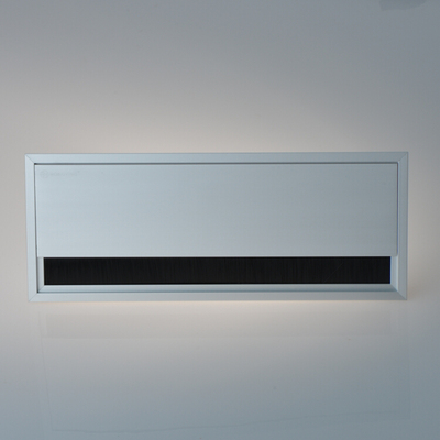 德国鸿瀛长方形加长加宽线盒 电脑办公桌面穿线理线孔盒盖120*600